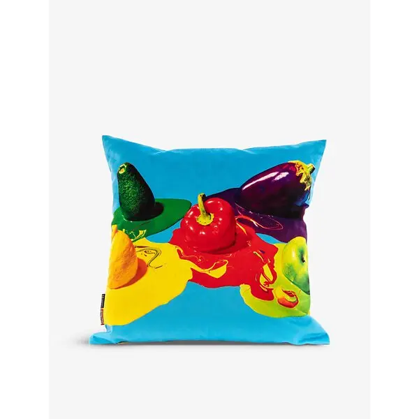 SELETTI Vegetables Graphic-print Woven Cushion Cover 50cm - One-color