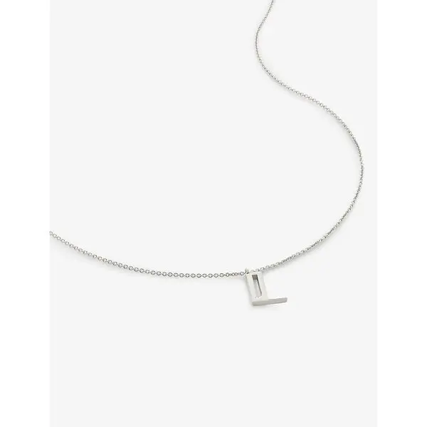 Monica Vinader Letter Charm Pendant Necklace - Sterling Silver