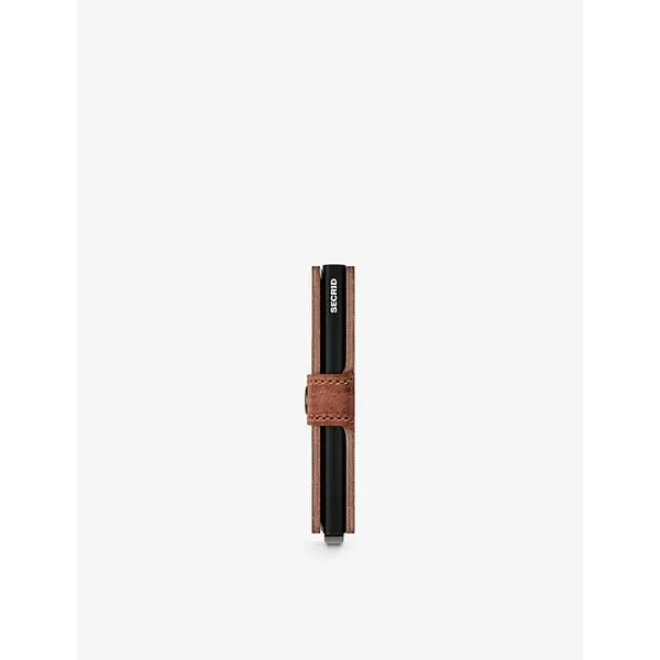 SECRID Miniwallet Dutch Martin Leather And Aluminium Wallet - Mdm-whiskey