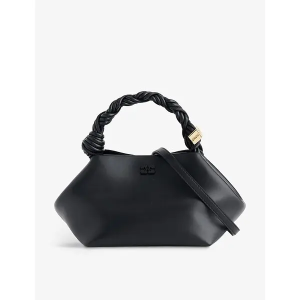 GANNI Small Leather Top-handle Bag - Black