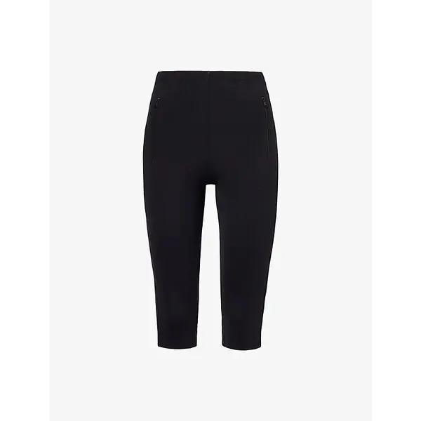 Wardrobe.Nyc Zip-Pocket Stretch-Woven Cropped Leggings M - Black 