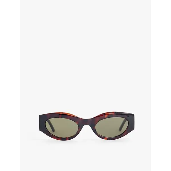 Le Specs Rectangle-frame Polycarbonate Sunglasses - Tort