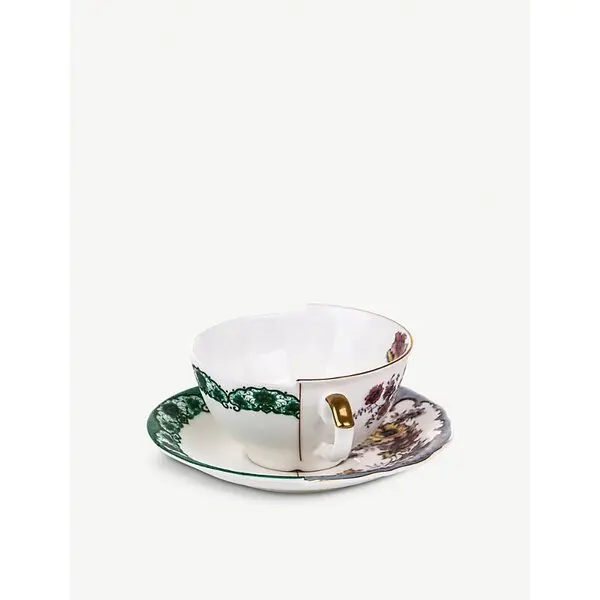 SELETTI Isidora Hybrid Porcelain Teacup And Saucer