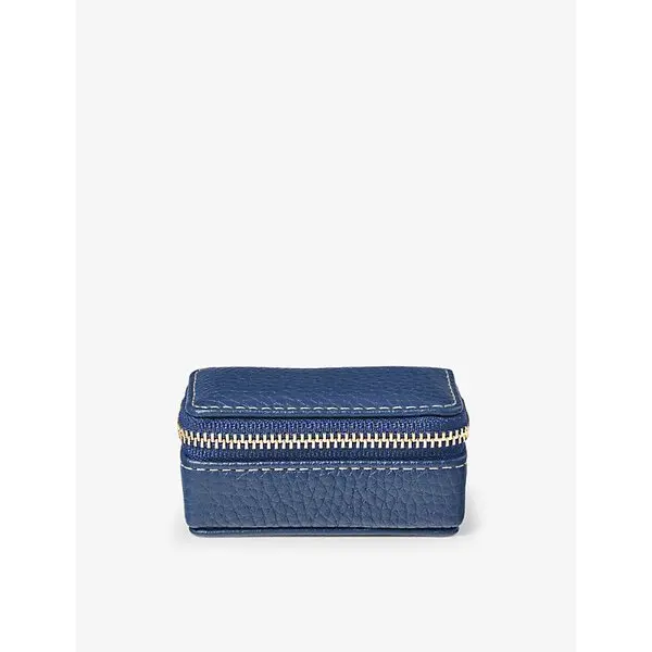 Aspinal Of London Leather Jewelry Case In Caspianblue 50% Off