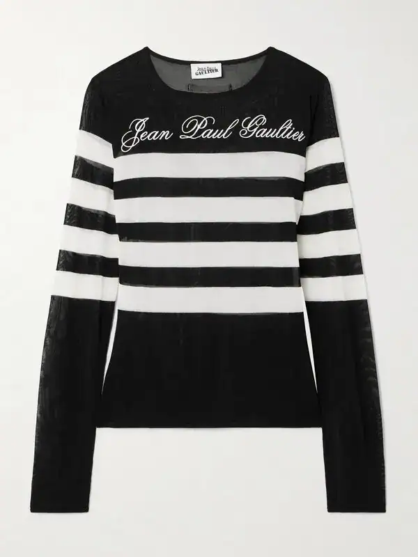 Jean Paul Gaultier Lightweight Signature Striped Sailor Black