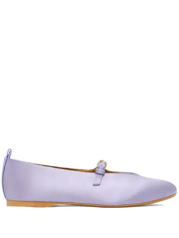 open lace back dress Pointed toe purple suede ballet flats