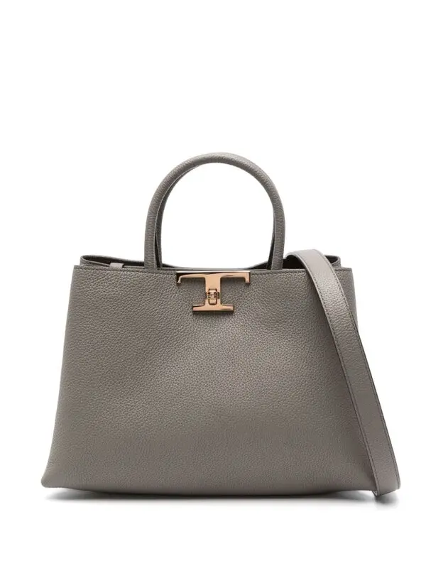 TOD'S T Timeless Leather Tote Bag - Green