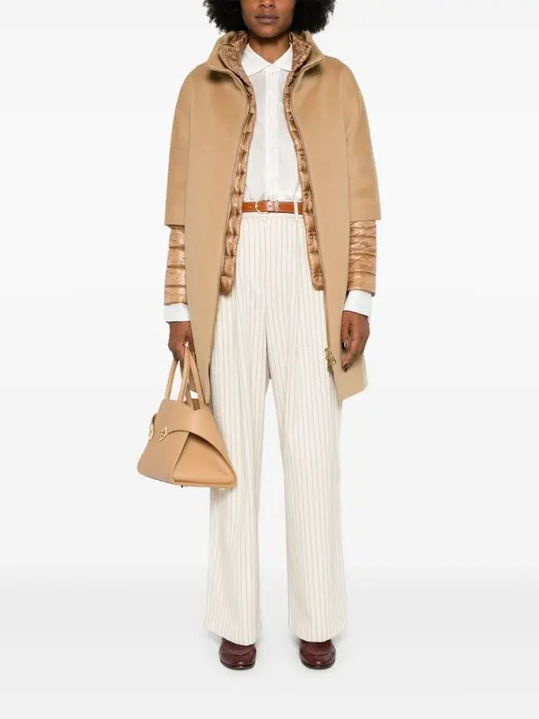Herno Detachable Panels Virgin Wool Coat - Neutrals