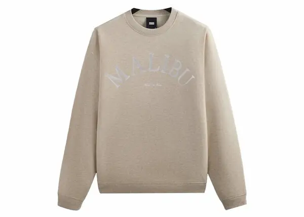 Kith Malibu Souvenir Crewneck Sweatshirt - Heather Oatmeal