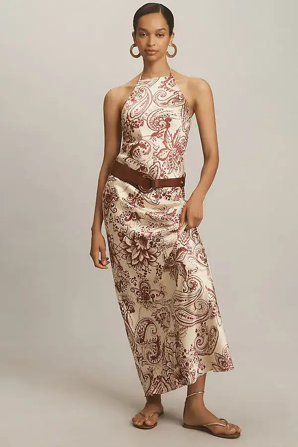 Anthropologie Halter Printed Maxi Dress In Multicolor - 68% Off |  Editorialist