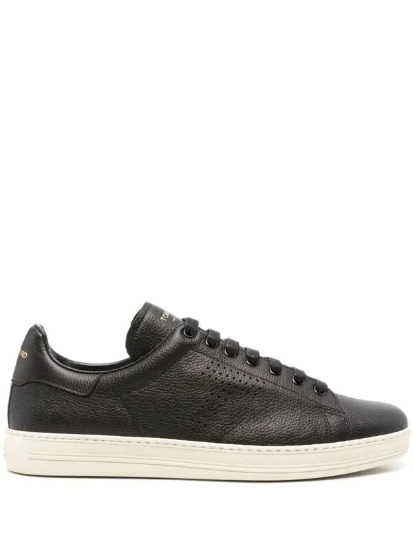 TOM FORD Warwick Leather Sneakers - Black
