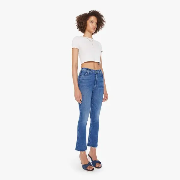 MOTHER The Hustler Ankle Fray Grasping At Straws Jeans