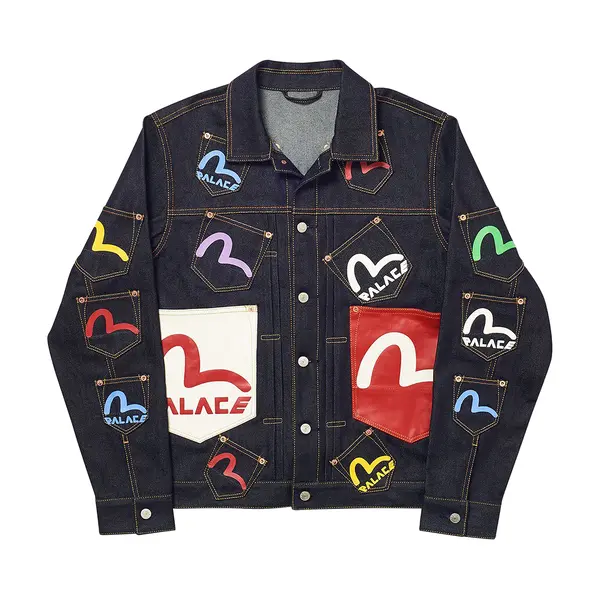 PALACE X Evisu Multi Pocket Jacket - Blue