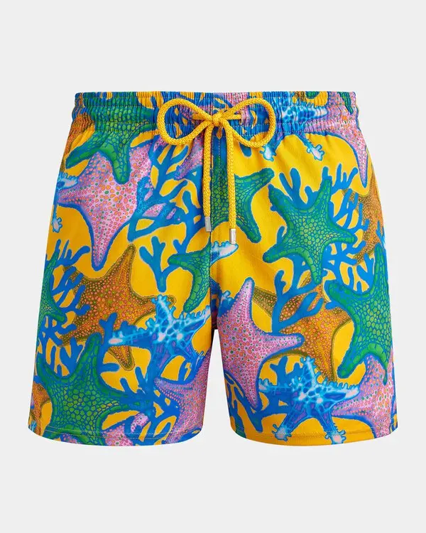 Vilebrequin Starfish Print Swim Shorts - Maize