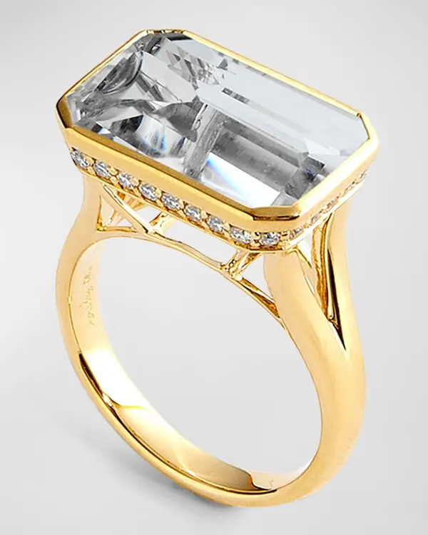 SYNA JEWELS 18k Yellow Gold Gemmetrix Ring - Crystal