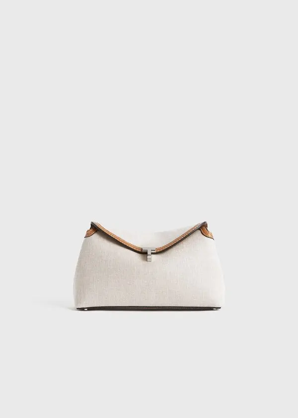 TOTÊME T-lock Clutch - Ecru,tan