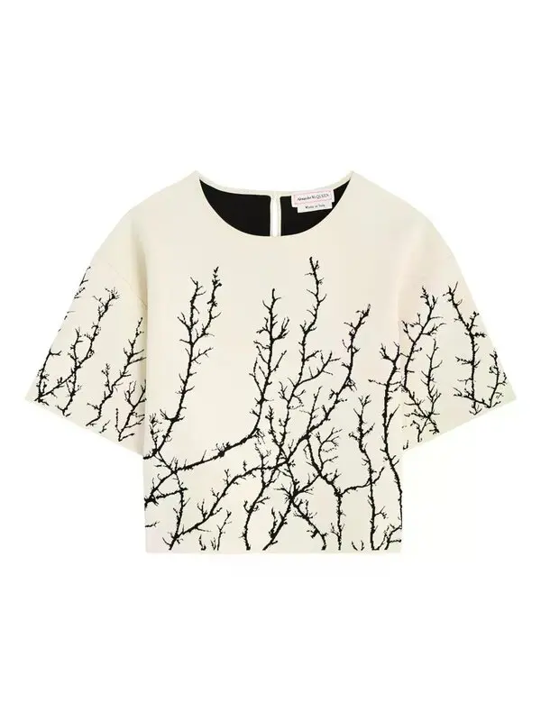 Alexander McQueen Thorn Branches Knit Top