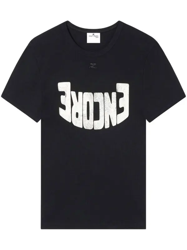 COURREGES Graphic-print T-shirt - Black