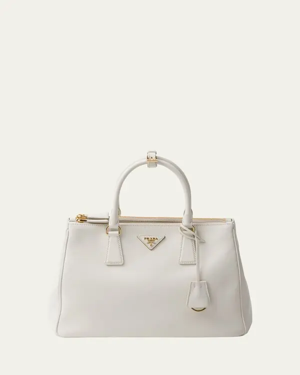 Prada Galleria Large Grain Leather Top-handle Bag - Bianco
