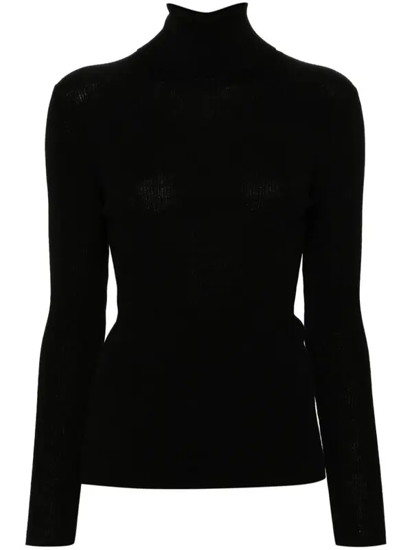 P.a.r.o.s.h Roll-neck Wool Jumper - Black