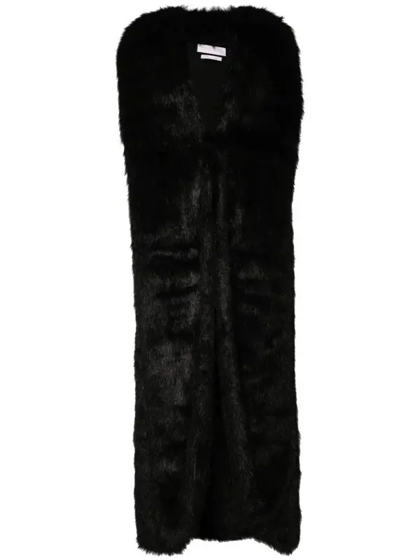 SAIID KOBEISY Faux-fur Maxi Coat
