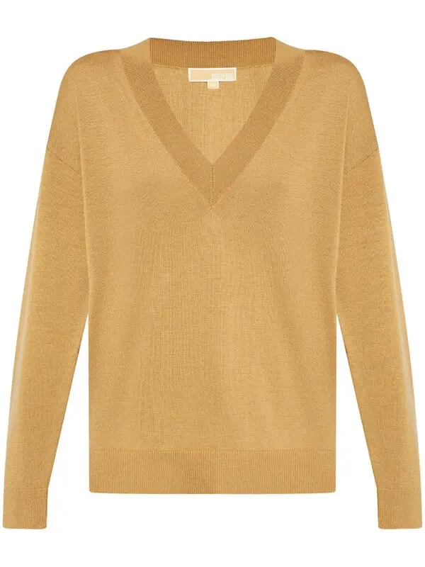 Michael Kors Buttoned Cuffs V-neck Jumper - Neutrals
