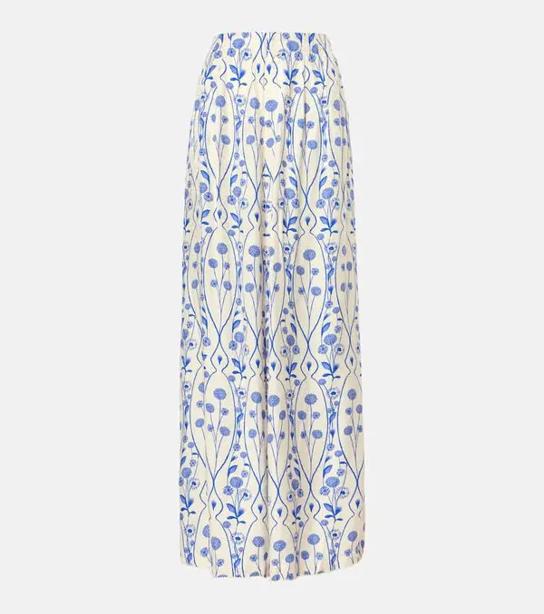 Agua Bendita Pinon Printed Palazzo Pants - White