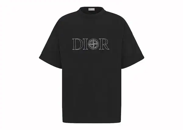 Dior X Stone Island Oversized Fit T-Shirt - Black | Editorialist
