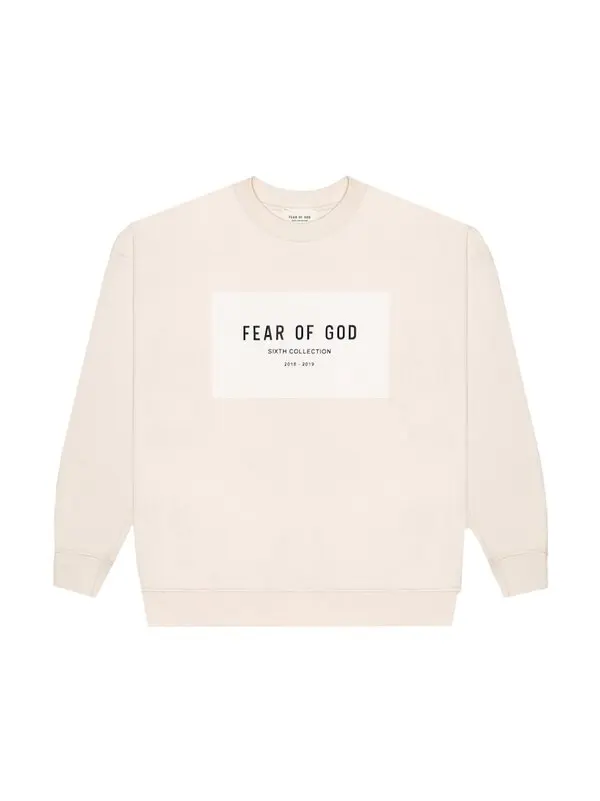 Fear Of God Patch Logo Crewneck Sweatshirt - Cream