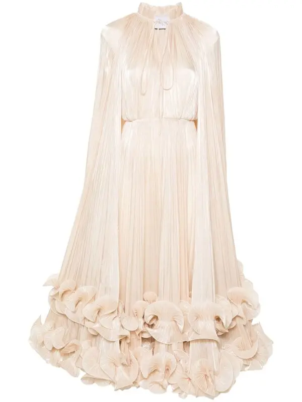 ANA RADU Ruffle-detail Maxi Dress