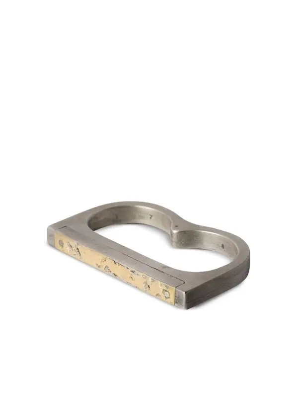 Parts Of Four Plate Double Fuse Ring - Silver | Editorialist