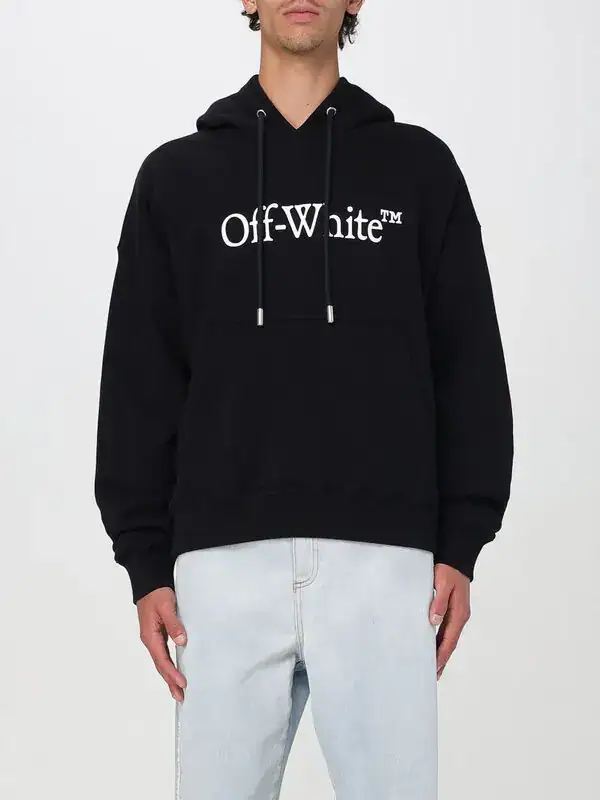 Off-White Logo Print Hoodie - Black | Editorialist