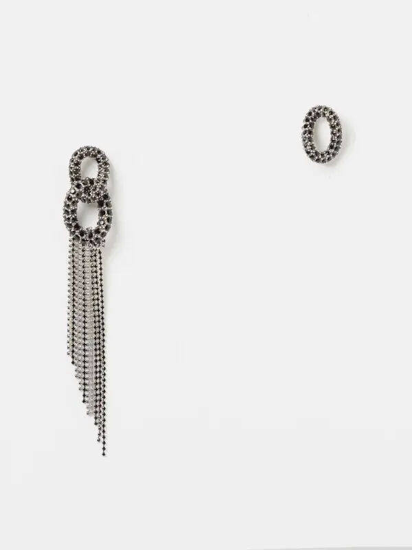 Isabel Marant Brass Earrings With Rhinestones
