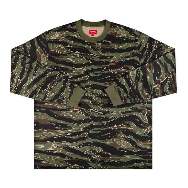 Supreme Small Box Long-sleeve Tee In Tigerstripe Camo - Green