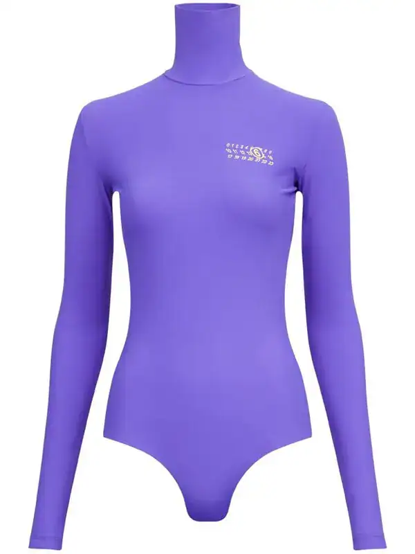 Maison Margiela Numbers-Motif Bodysuit - Purple - 16% Off