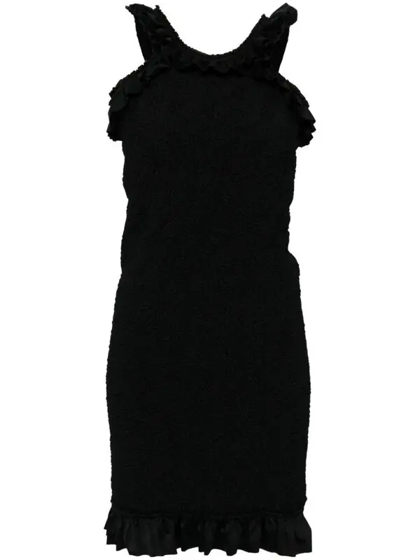 Alexander Wang Ruffle-hem Smocked Mini Dress