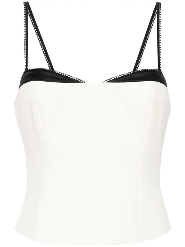 REFORMATION Melanie Sweetheart Neck Top - Neutrals