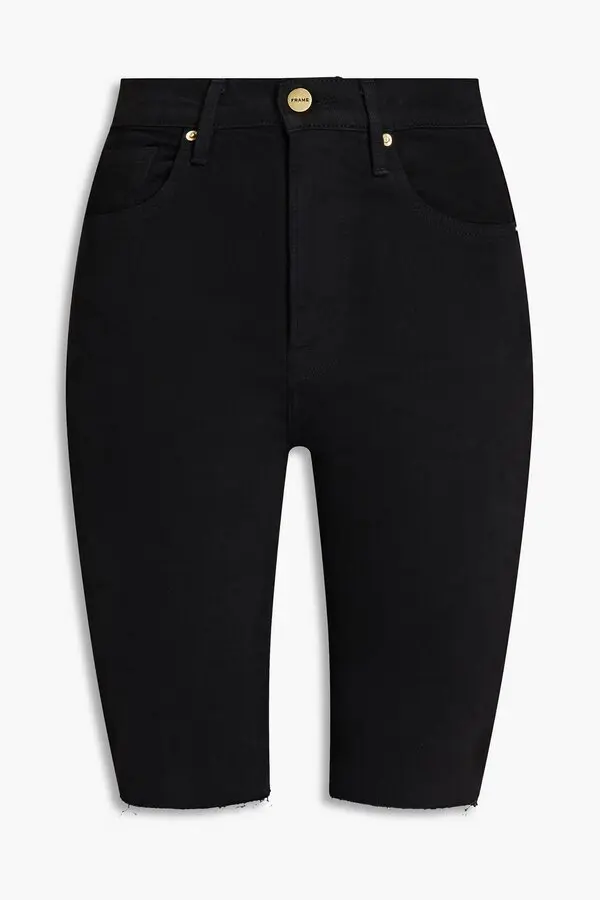 FRAME Le Vintage Bermuda Denim Shorts - Black
