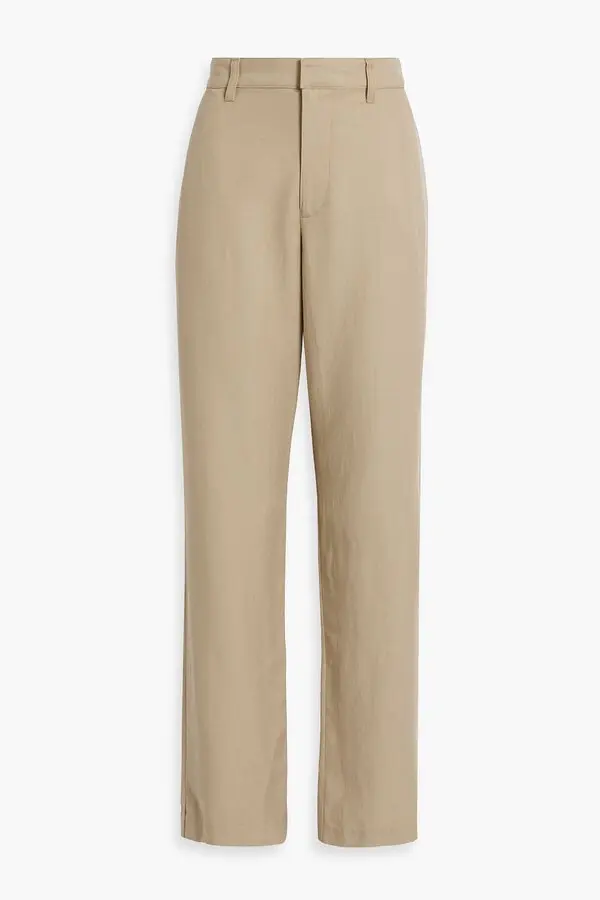 Enza Costa Tencel™, Linen, And Cotton-blend Twill Pants
