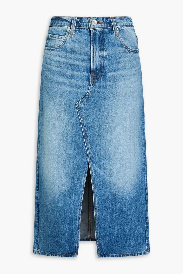 FRAME Denim Midi Skirt - Mid Denim