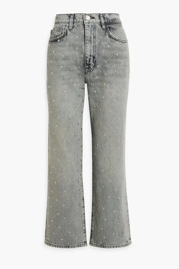FRAME Le Jane Crop Studded Jeans