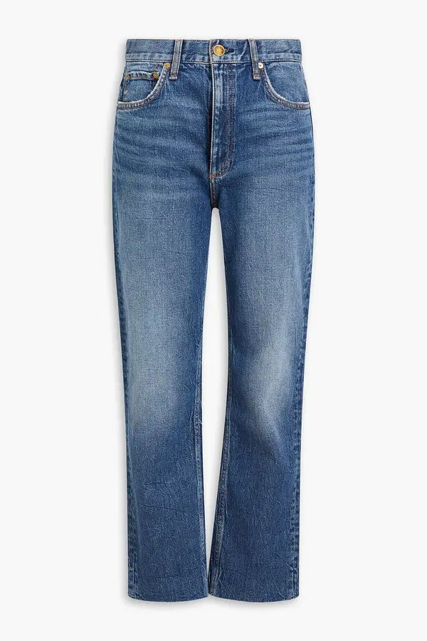 Rag & Bone Cropped High-rise Straight-leg Jeans