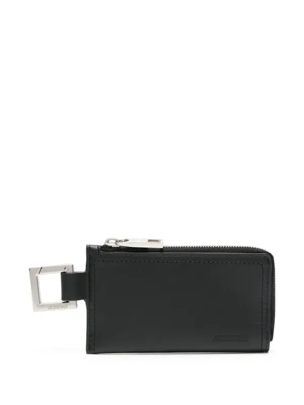 Jacquemus Le Porte-zippé Cuerda Leather Wallet - Black