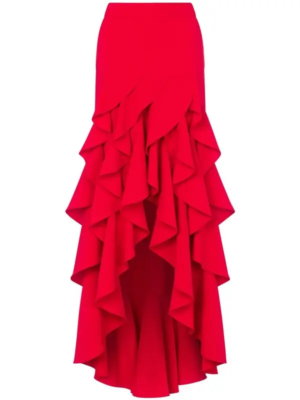 Moschino Tiered Asymmetric Maxi Skirt