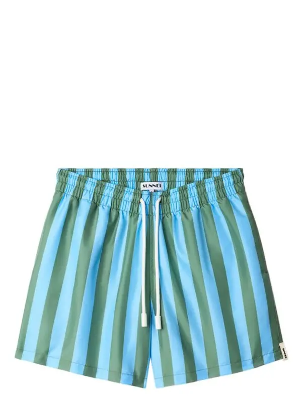 Sunnei Striped Swim Shorts - Blue