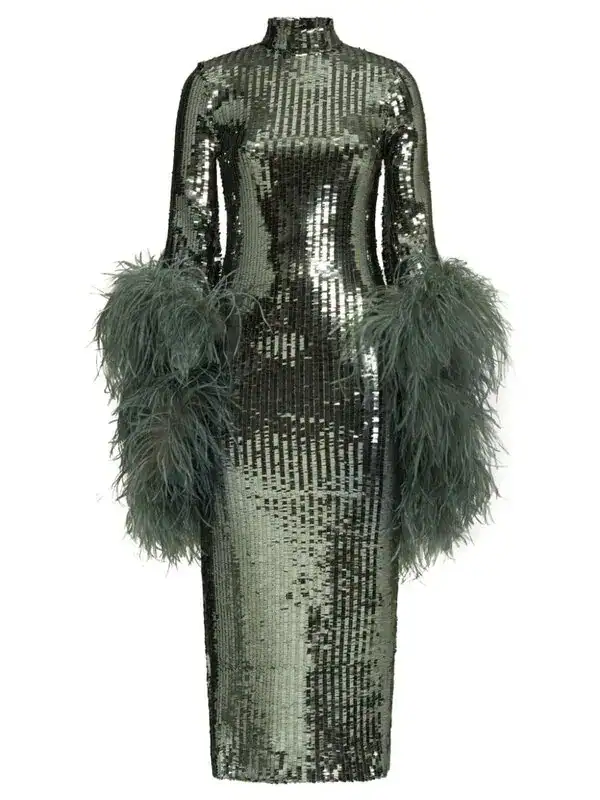Taller Marmo Del Rio Disco Sequinned Midi Dress - Green