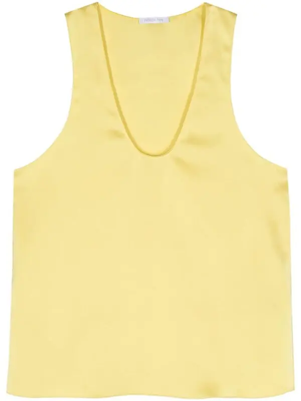 Patrizia Pepe Satin Tank Top - Yellow