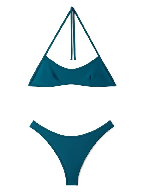 Sunnei Reversible Striped Bikini Set - Green