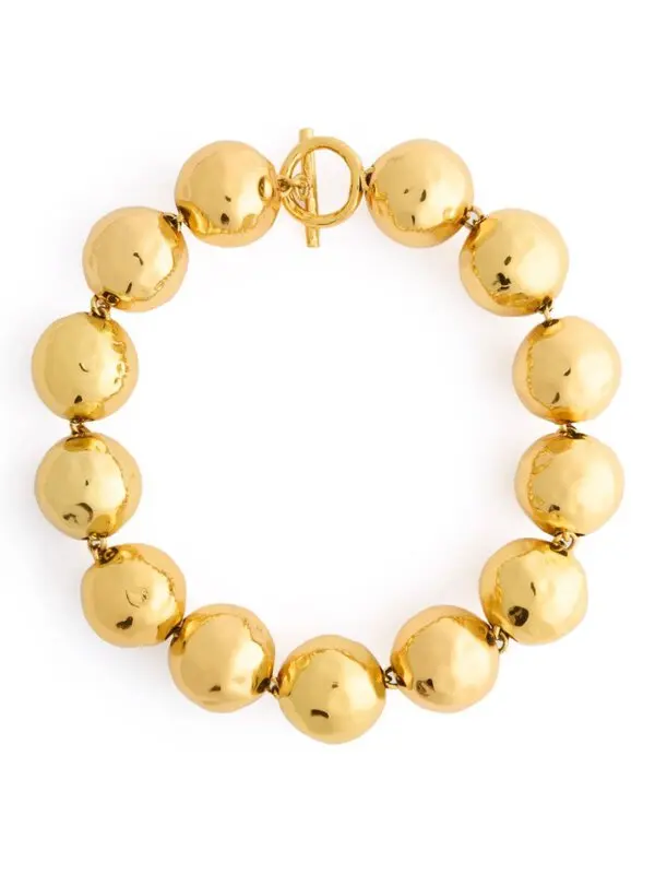 Patou Sphere Hammered Necklace - Gold