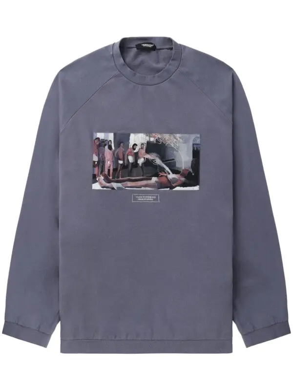 UNDERCOVERISM Painterly-print Cotton Sweatshirt
